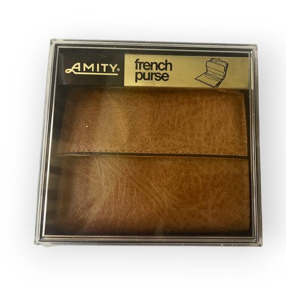 Amity | Other | Vintage Amity Buffalo Calfskin French Purse Wallet ...